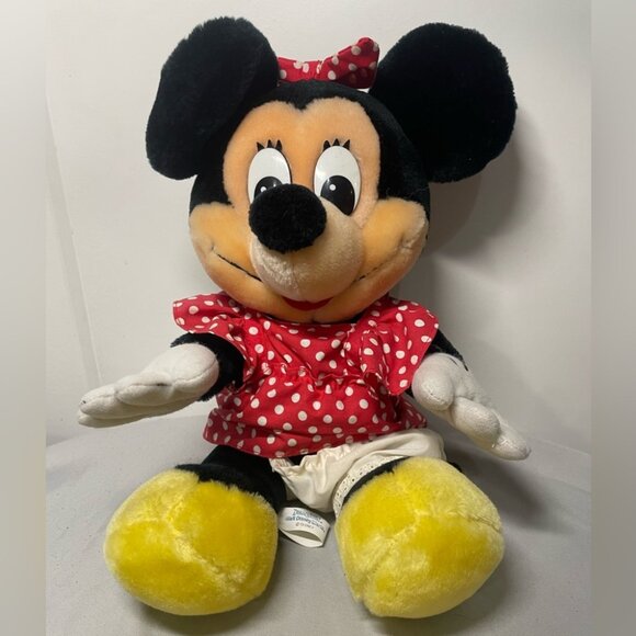 Disney | Toys | Vintage Disney Park Minnie Mouse Plush Toy Stuffy 7s80s ...